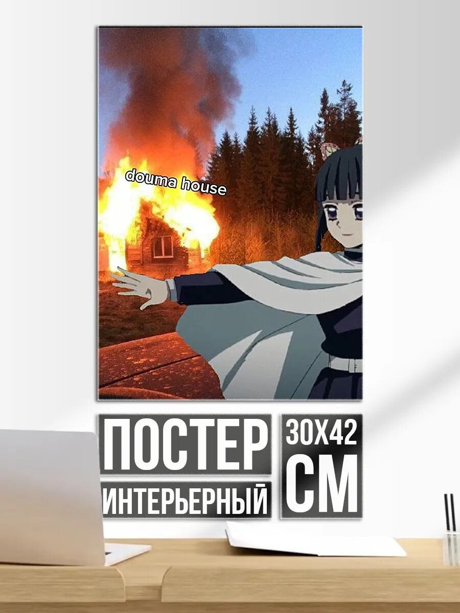 Плакат постер Доума дом в огне