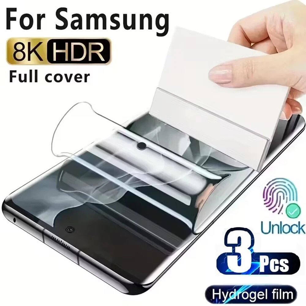 3 шт. для S8 S9 S10 Plus Galaxy Note 8 9 10 HD гидрогелевая защитная пленка для Galaxy S9 Plus