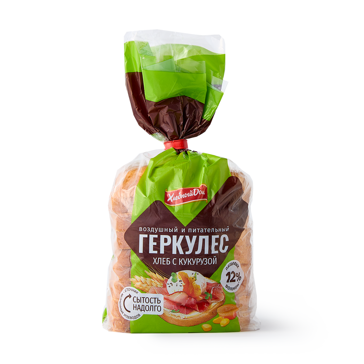 Хлеб Геркулес Хлебный дом, с кукурузой, в нарезке, 255 граммов