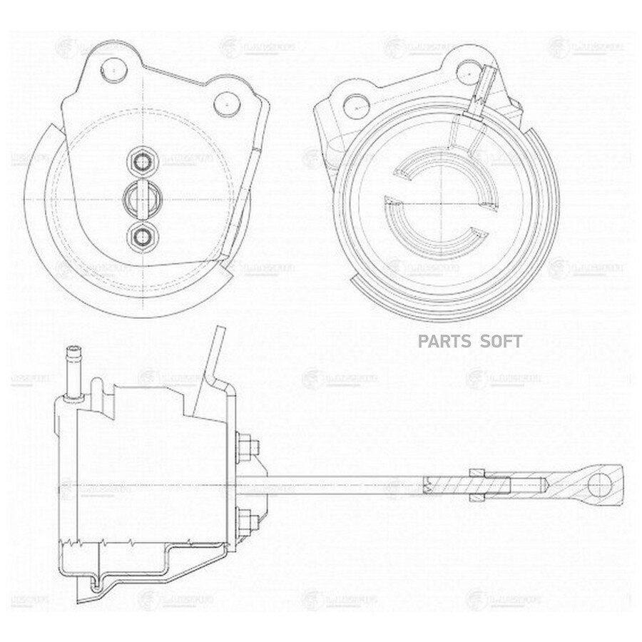 LUZAR LTC 1849 Актуатор турбокомпрессора для а/м Skoda Octavia (04-)/VW Tiguan (08-) 1.4T (тип TD025M2) (LTC 1849)