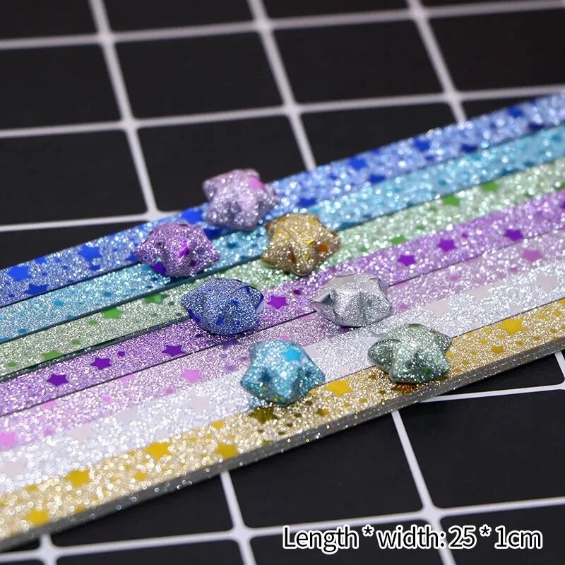 Блестящая лента с звездами, 25*1 см, Star140pcs