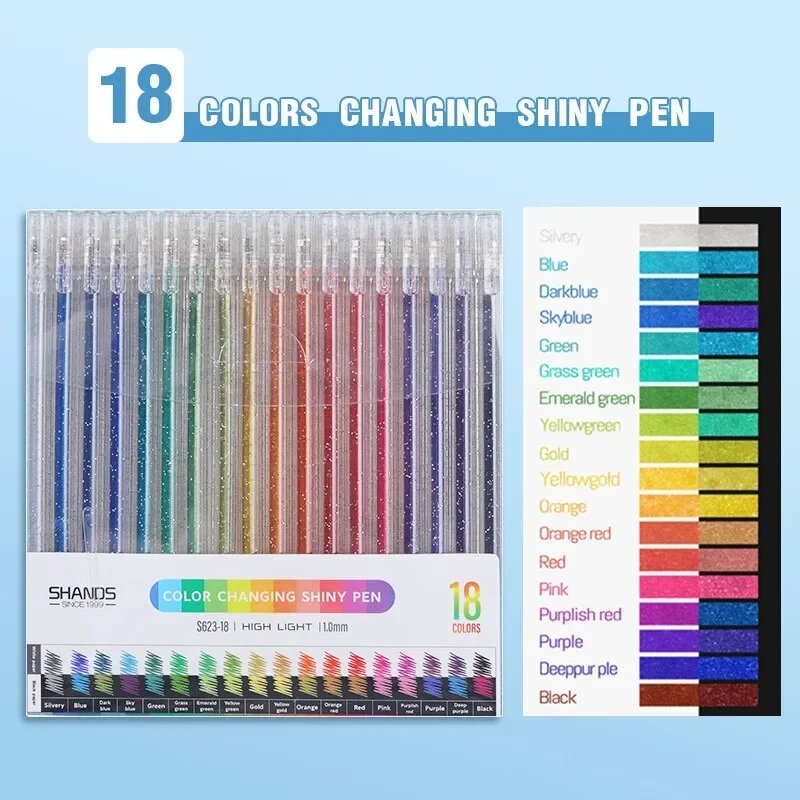 Гелевые ручки Glitter Gel Pen Set 8/12/18 цветов shiny pen-18 colors