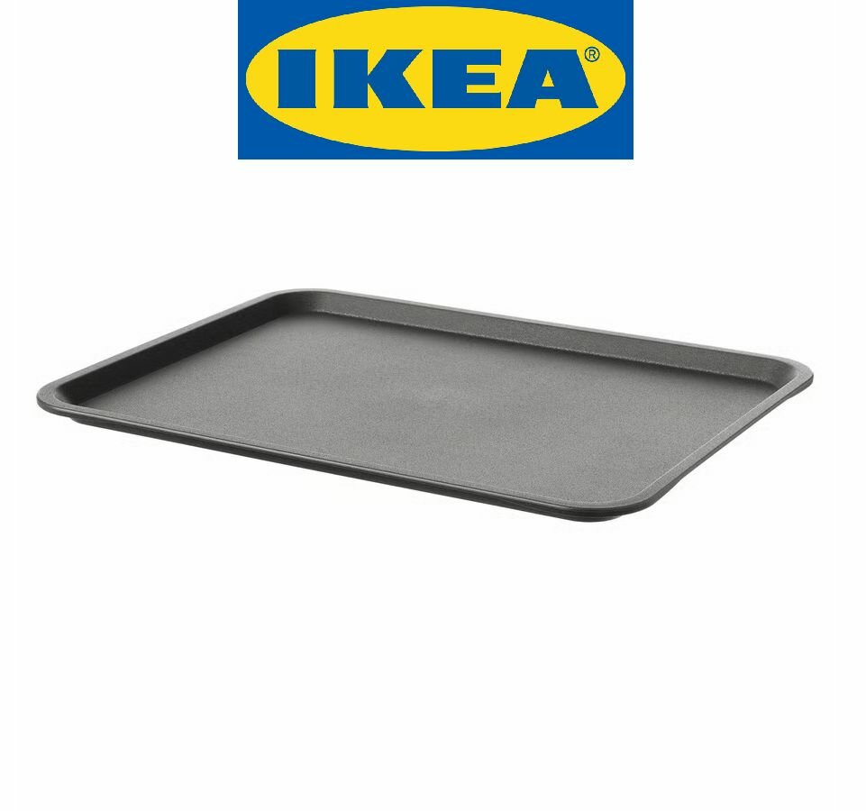 Поднос пластиковый IKEA TILLGANG икеа тиллганг, 37х29 см, пластик, тёмно-серый