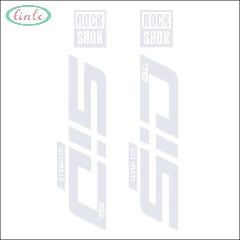 ROCKSHOX SID SL ULT3P наклейки для горного велосипеда, Reflective Sliver