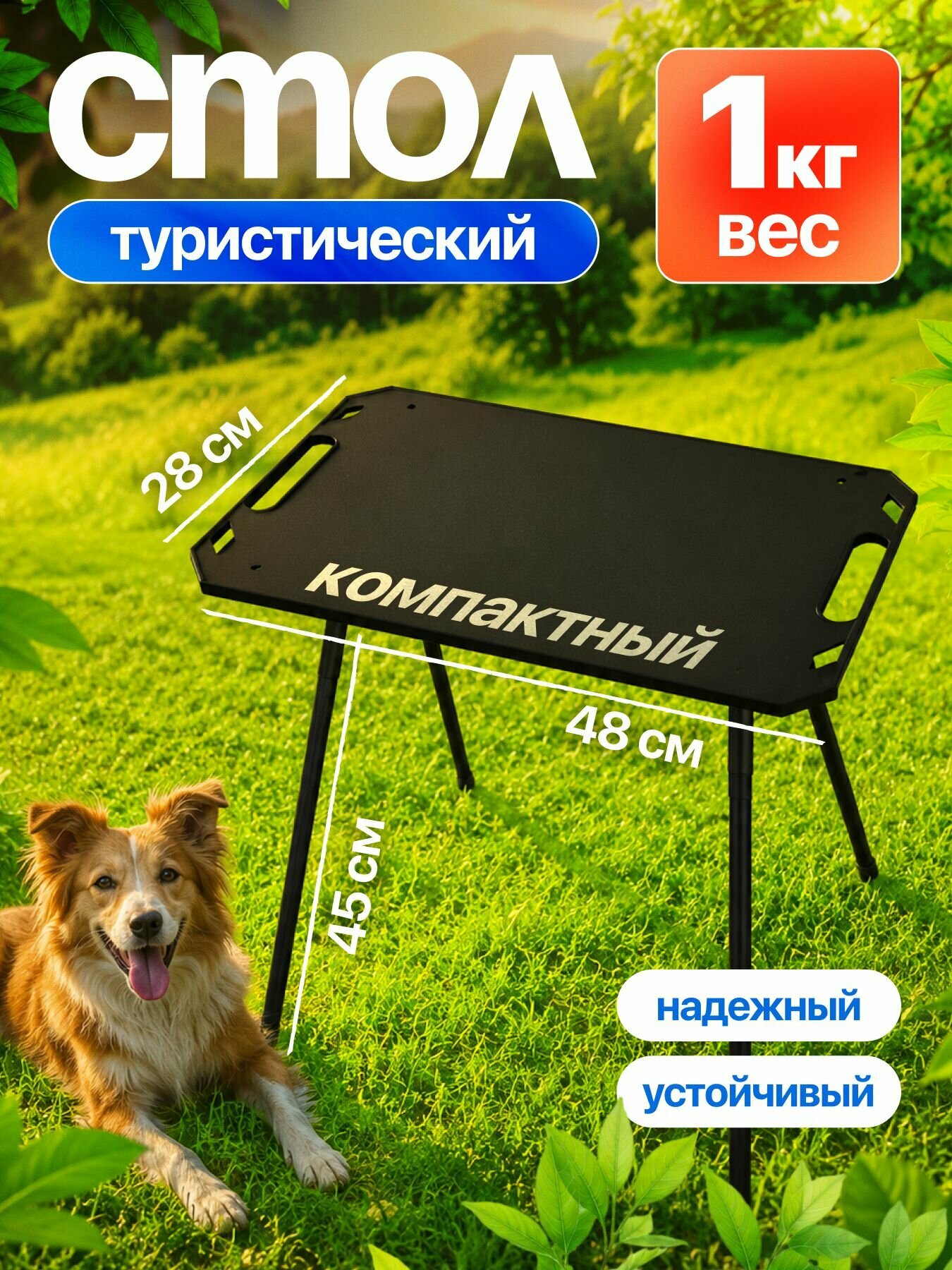 Складной туристический столик 482845 см, раскладной стол для пикника, кемпинга и рыбалки