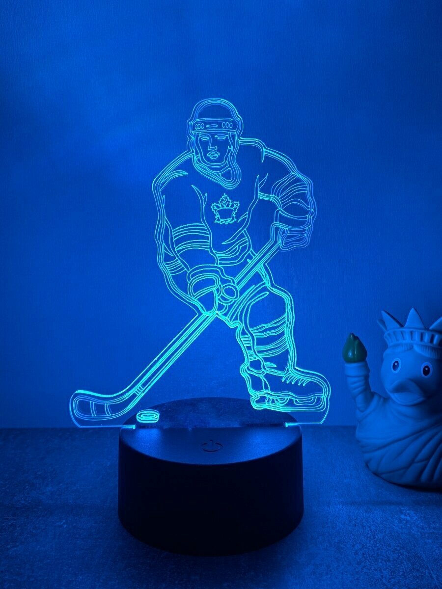 Ночник Хоккеист - Hockey Player. Яркий акцент в интерьер — стильный декор для комнаты, который сразу цепляет взгляд.