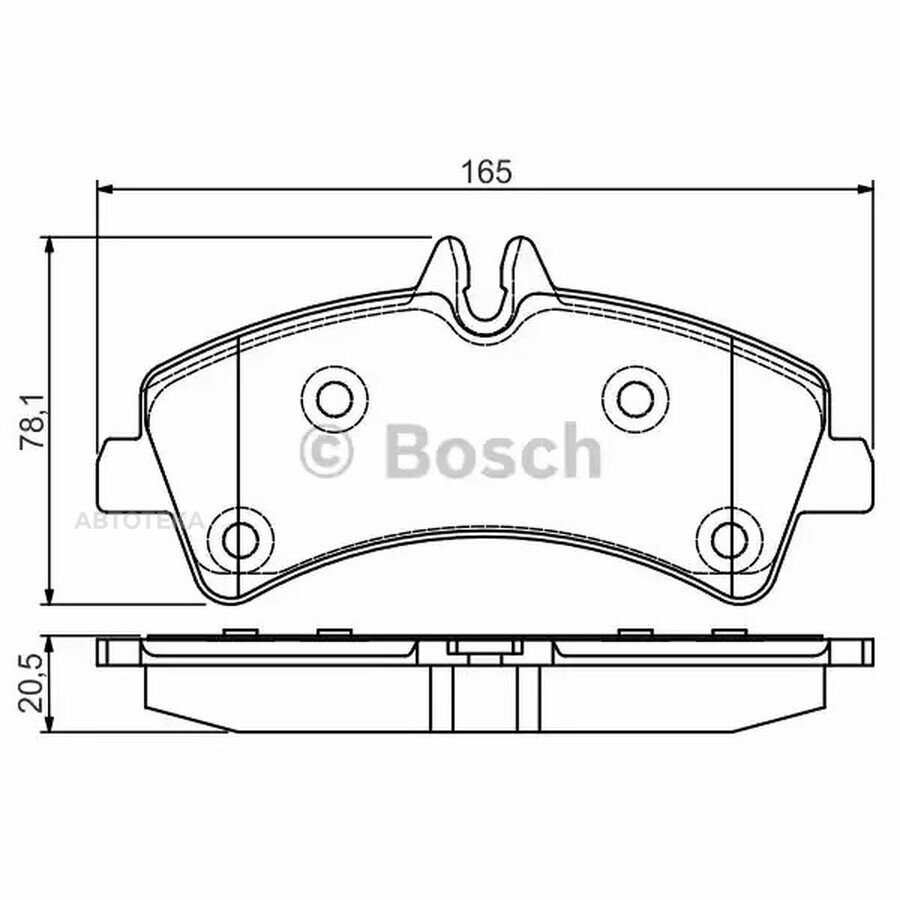 Колодки торм. зад. BOSCH 0986495099 MERCEDES Sprinter 5-t 6/06->