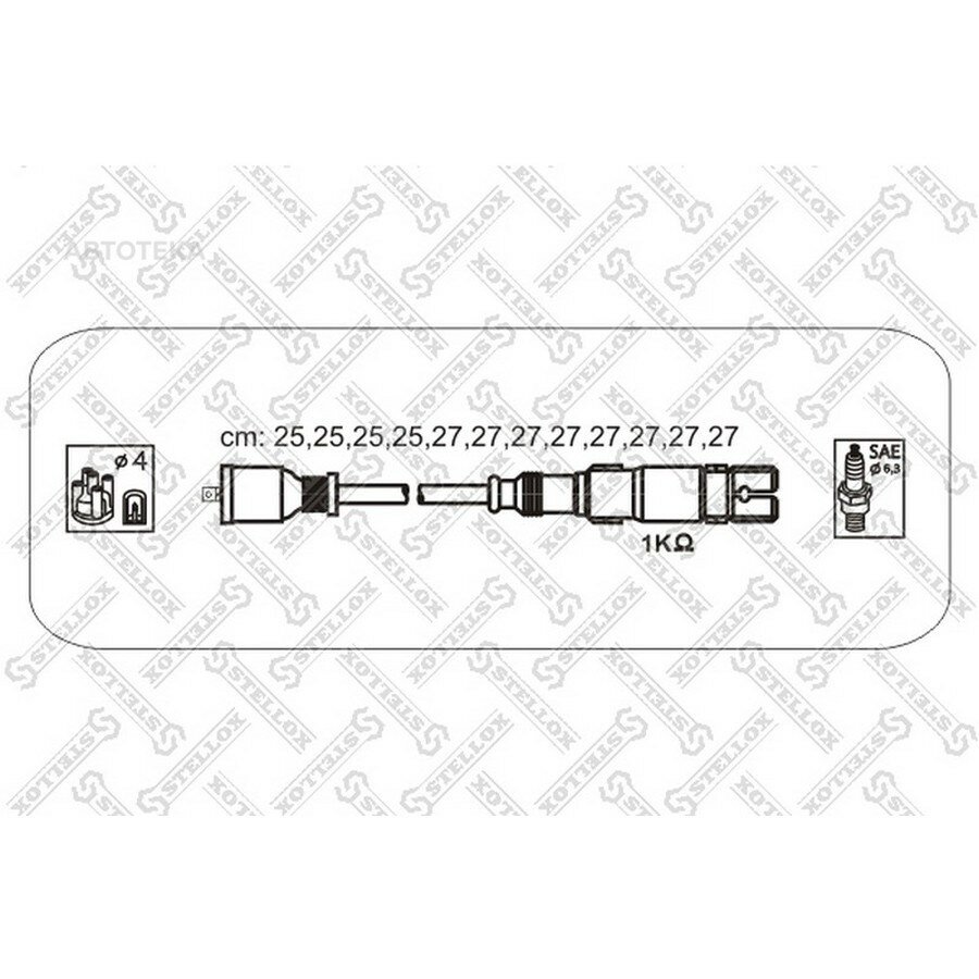 Комплект проводов\ Chrysler Crossfire 3.2 03> MB С208/С209/W202/W203/W210/W211/W220 97> STELLOX 1038436SX