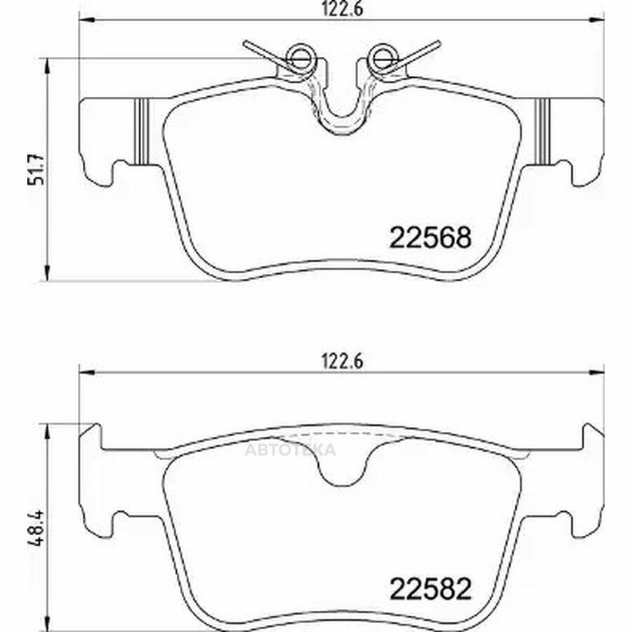 Колодки тормозные VOLVO XC60 17-/S90/V90 16- задние BREMBO P86030