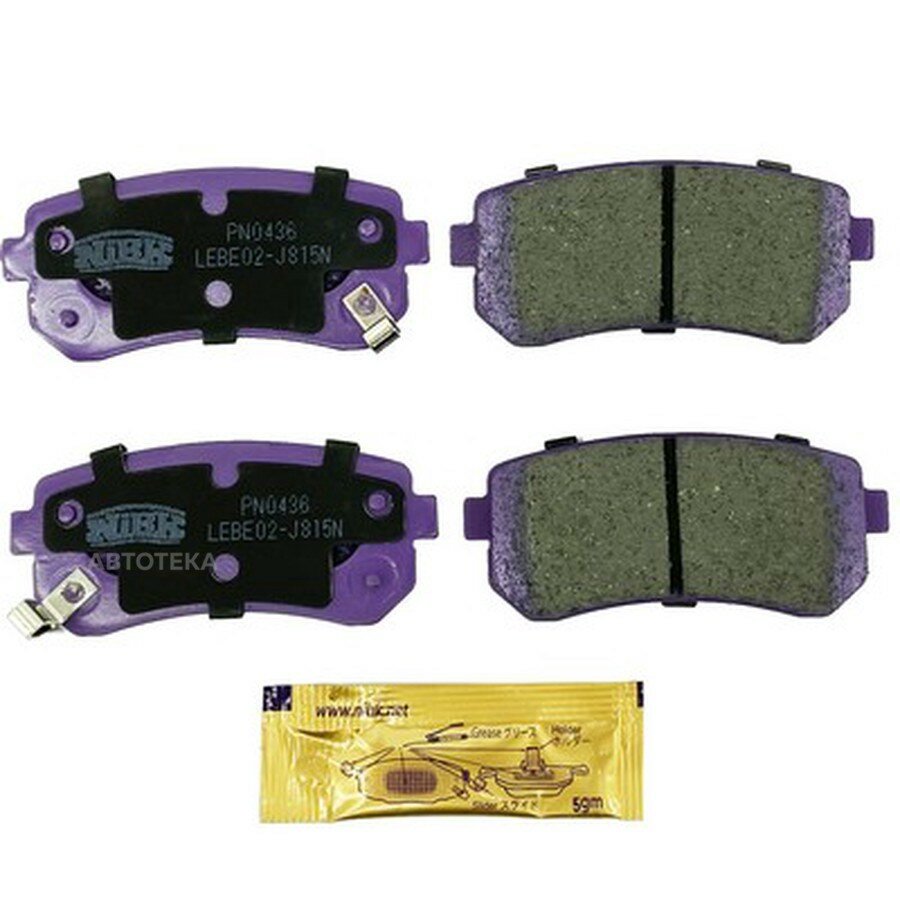 Колодки тормозные дисковые задние комплект NIBK PN0436