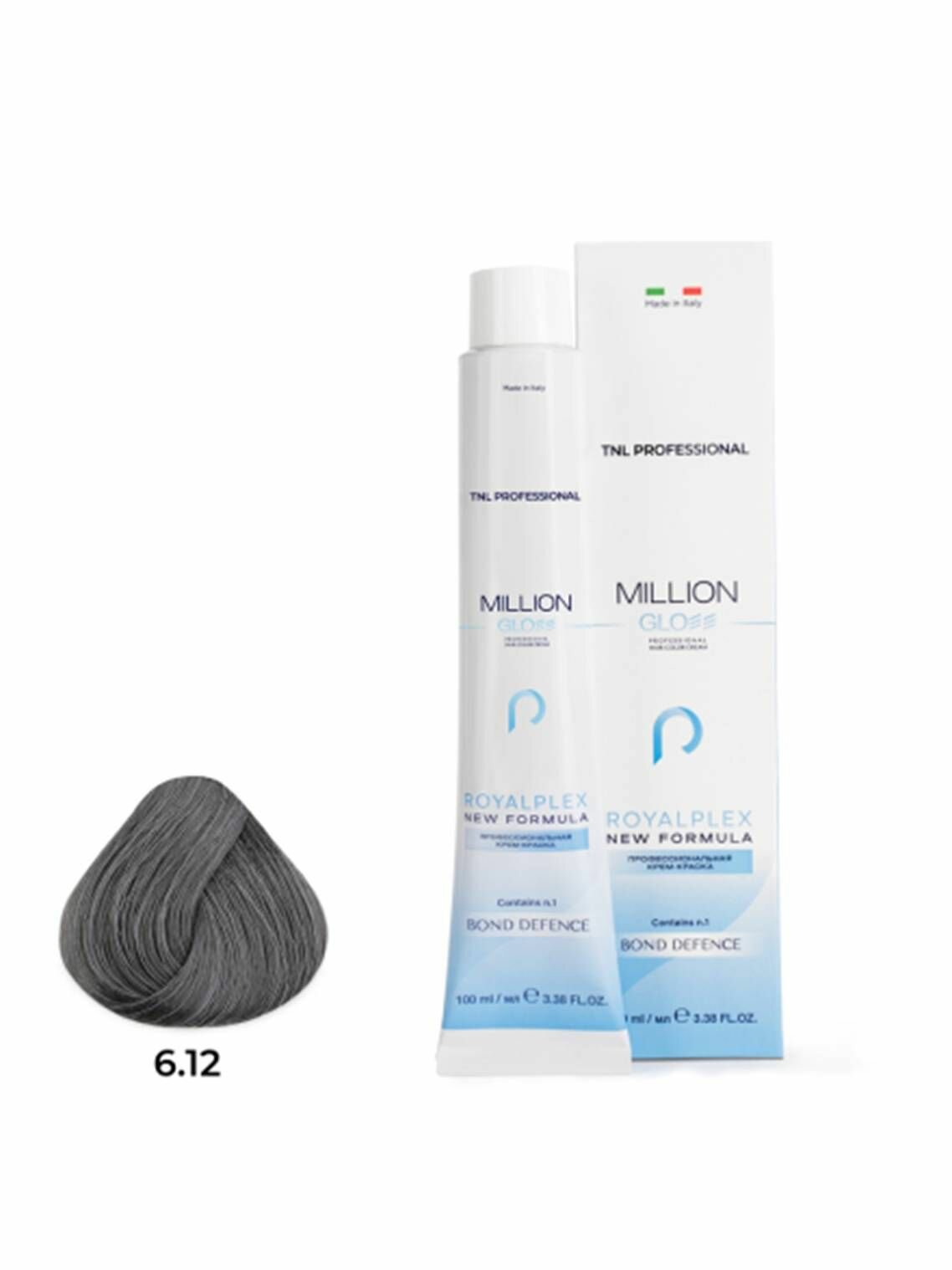 Крем-краска для волос TNL Professional Million Gloss оттенок 6.12