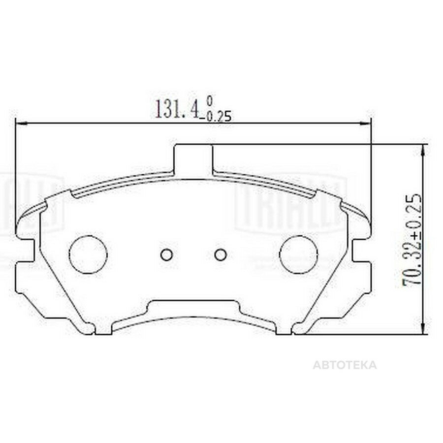 Колодки торм. для а/м Hyundai Elantra (00-) диск. перед. т/с Mando (PF 2535) TRIALLI PF2535