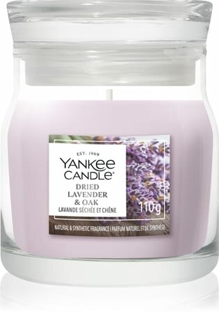 Свеча Yankee Candle Dried Lavender & Oak Signature, белый, 110 г