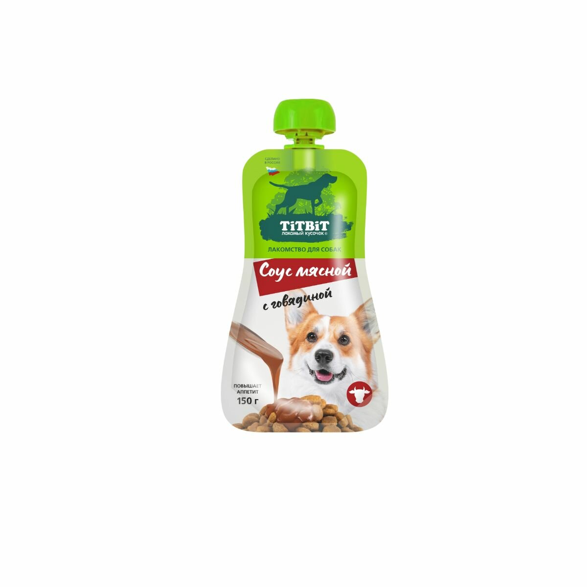 Titbit Лакомство для собак Соус мясной с говядиной, 150 гр.