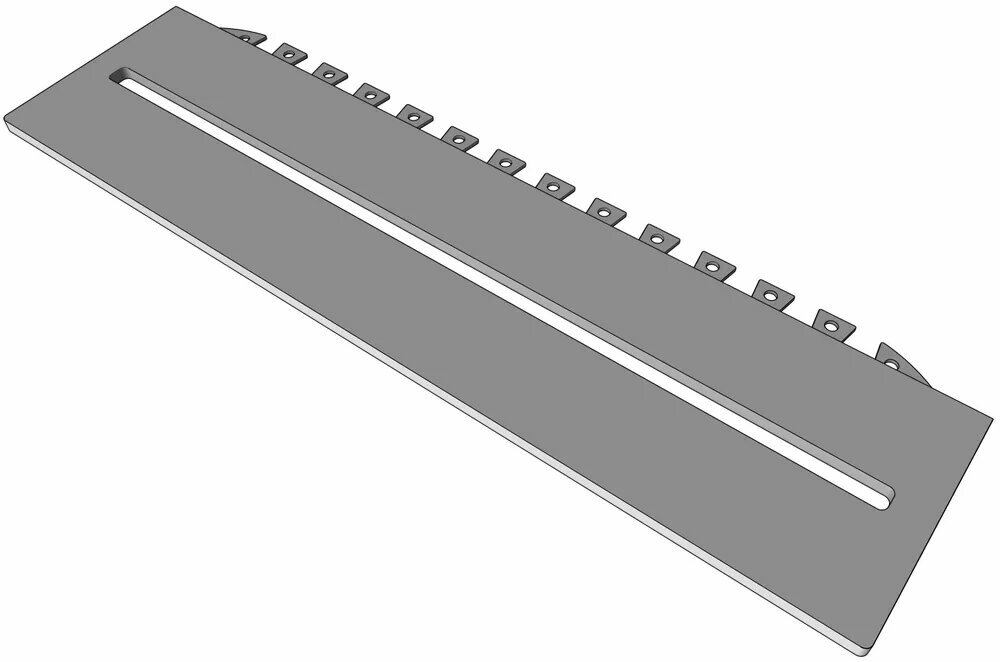 Парящая полка CANDELLI 50 см Серая минимализм 6 мм (встраивается в плитку)