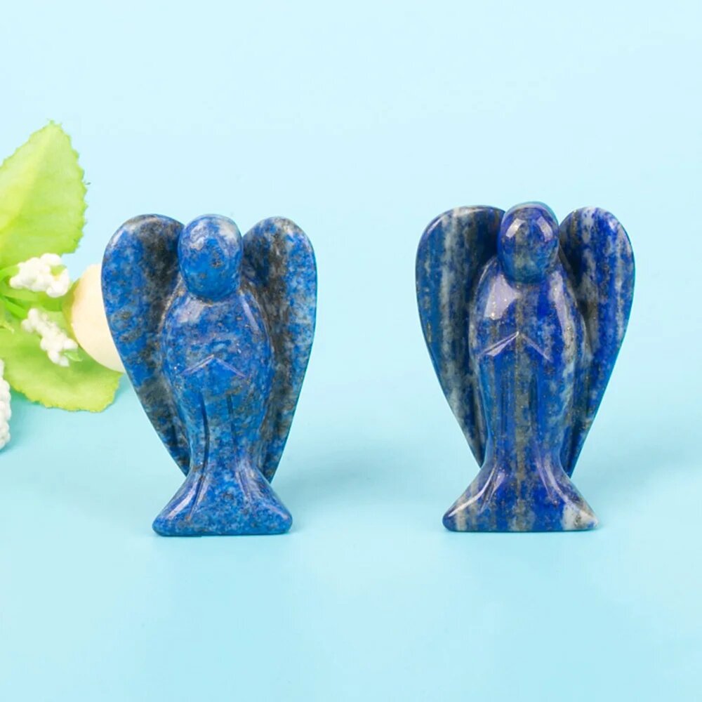 Камня Фигурки ангелов-хранителей 1pc Lapis Lazuli