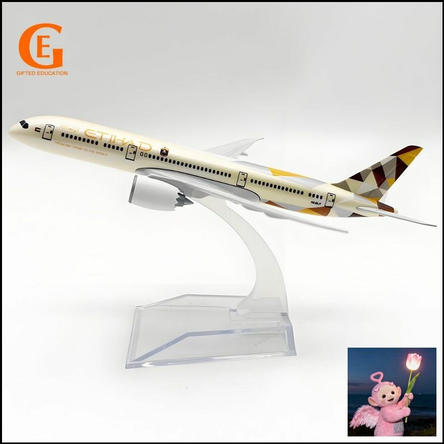 Etihad Airways Металлическая Модель Самолета Boeing 787, Боинг 787