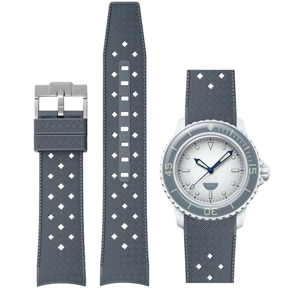 Ремешок для часов Blancpain Swatch Tropical Style, изогнутый из мягкой силиконовой резины премиум-класса 22 мм