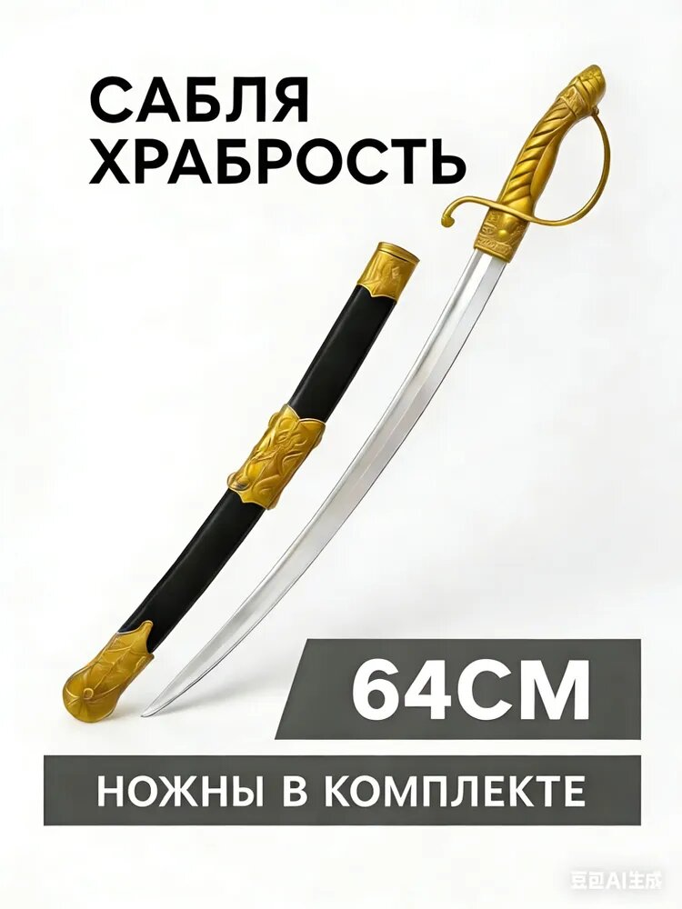 Сабля "Храбрость", с ножнами / меч детский / меч игрушечный