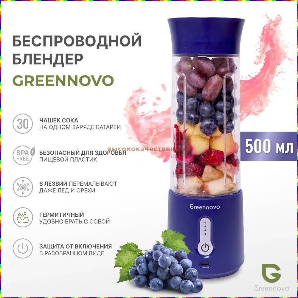 CEE Портативный блендер kEhB_2422994897-ChKv, темно-синий
