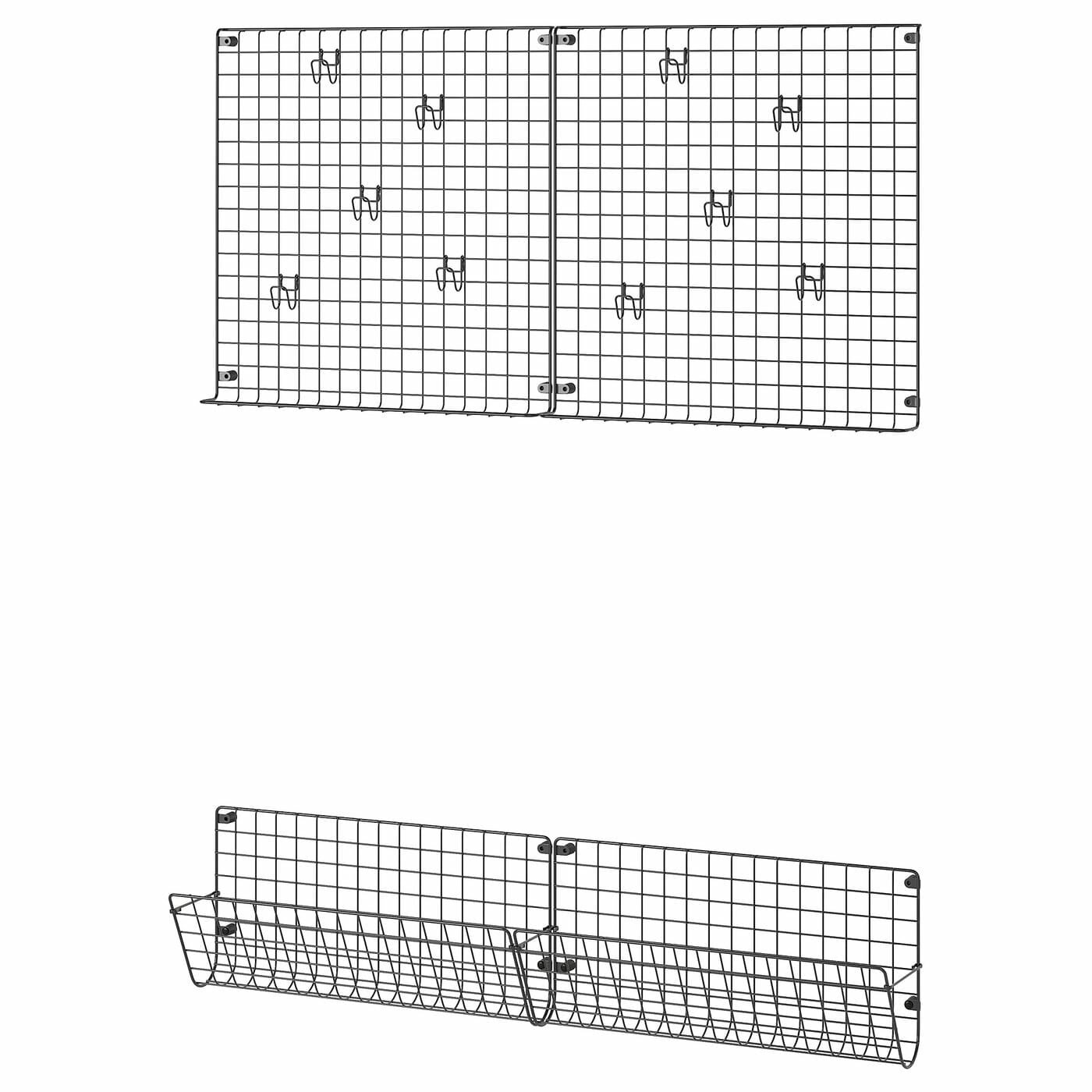 Обувница IKEA GREJIG, серый, набор 4 шт. 596.179.96