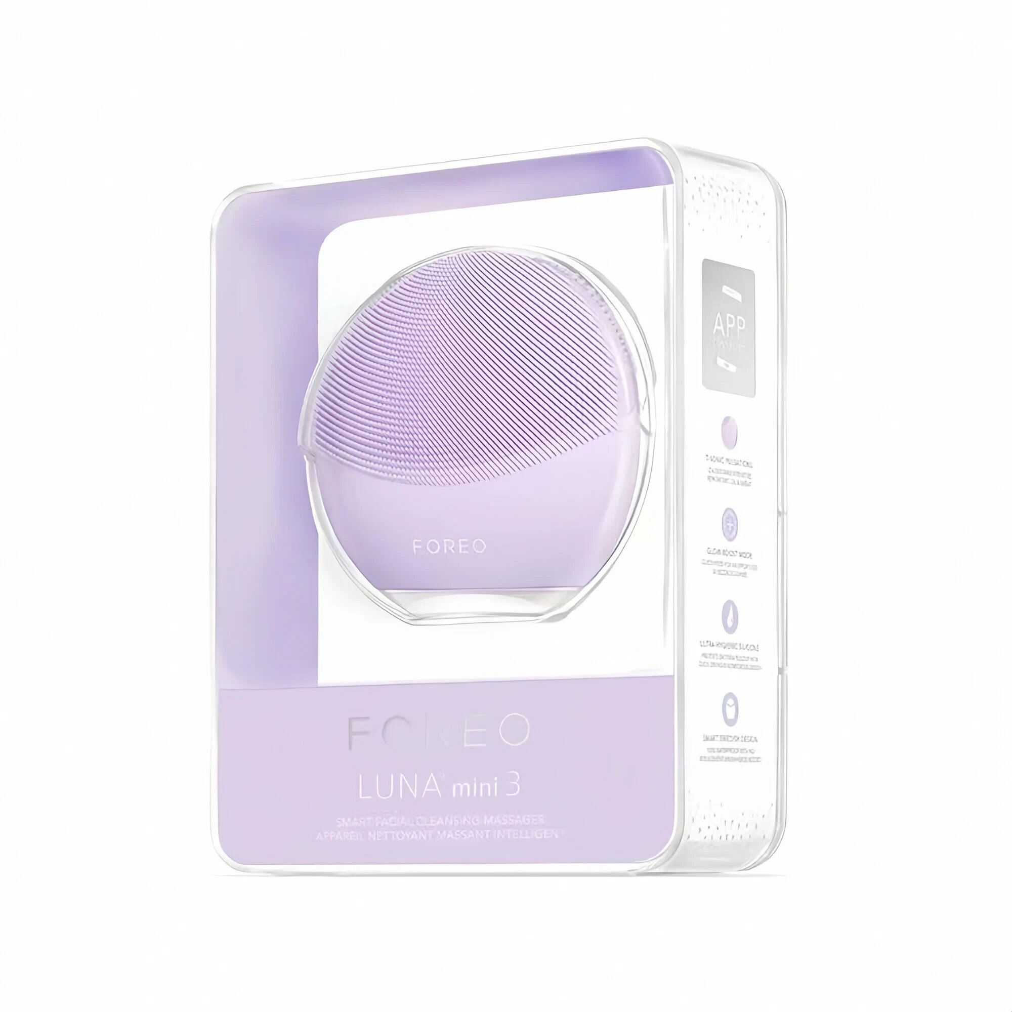 FOREO LUNA mini 3 Электрическая очищающая щеточка для лица для всех типов кожи, Purple