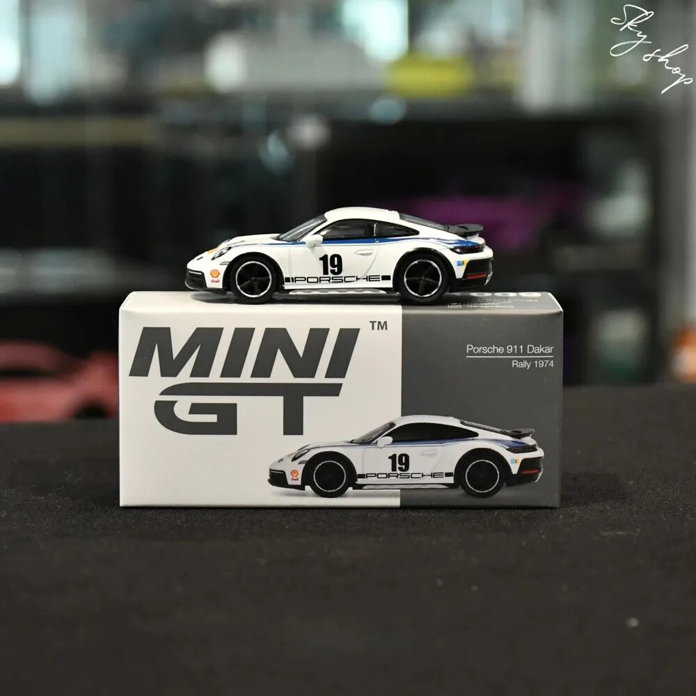 Машинка MINI GT 1:64 #1009 Porsche 911 Dakar Rally 1974 модельки машин металлические