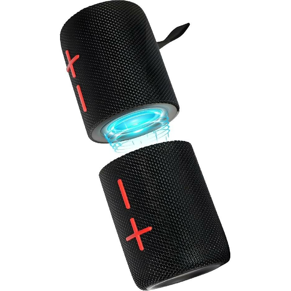 2-в-1 Магнитный разъемный двойной Bluetooth-динамик, IPX6 водонепроницаемый разъемный портативный беспроводной динамик с громким стереозвуком мощностью 20 Вт, Bluetooth V5.3