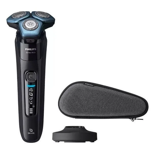 Электробритва с зарядной базой Philips S7886/35, серый/синий
