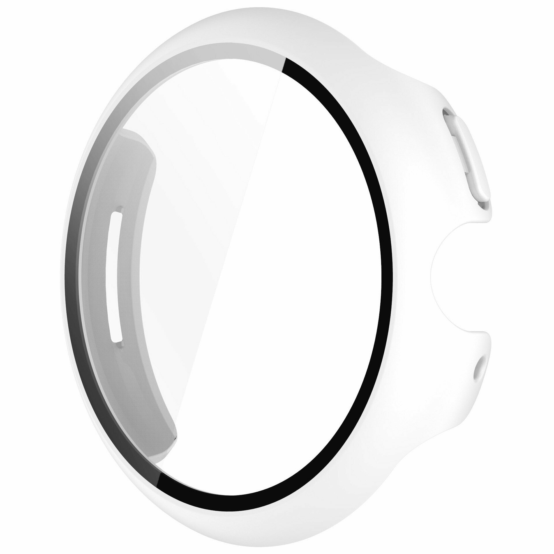 Серебристый чехол для Google Pixel Watch 1/2 с защитным стеклом