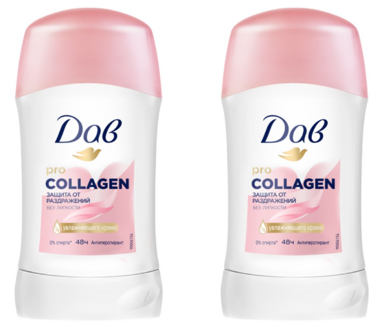 Дав Део-стик PRO-COLLAGEN 40мл, 2шт.