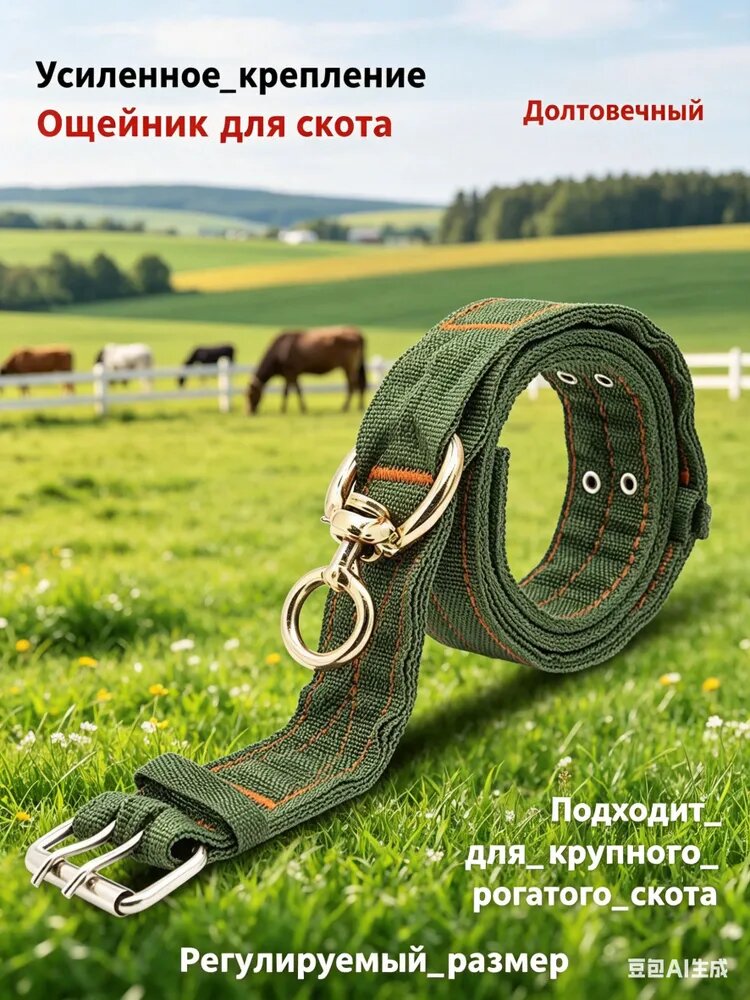 Маркировка Ошейник для скота, коров, телят, Чехол для шеи коровы, усиленный, многофункциональный, регулируемый размер,