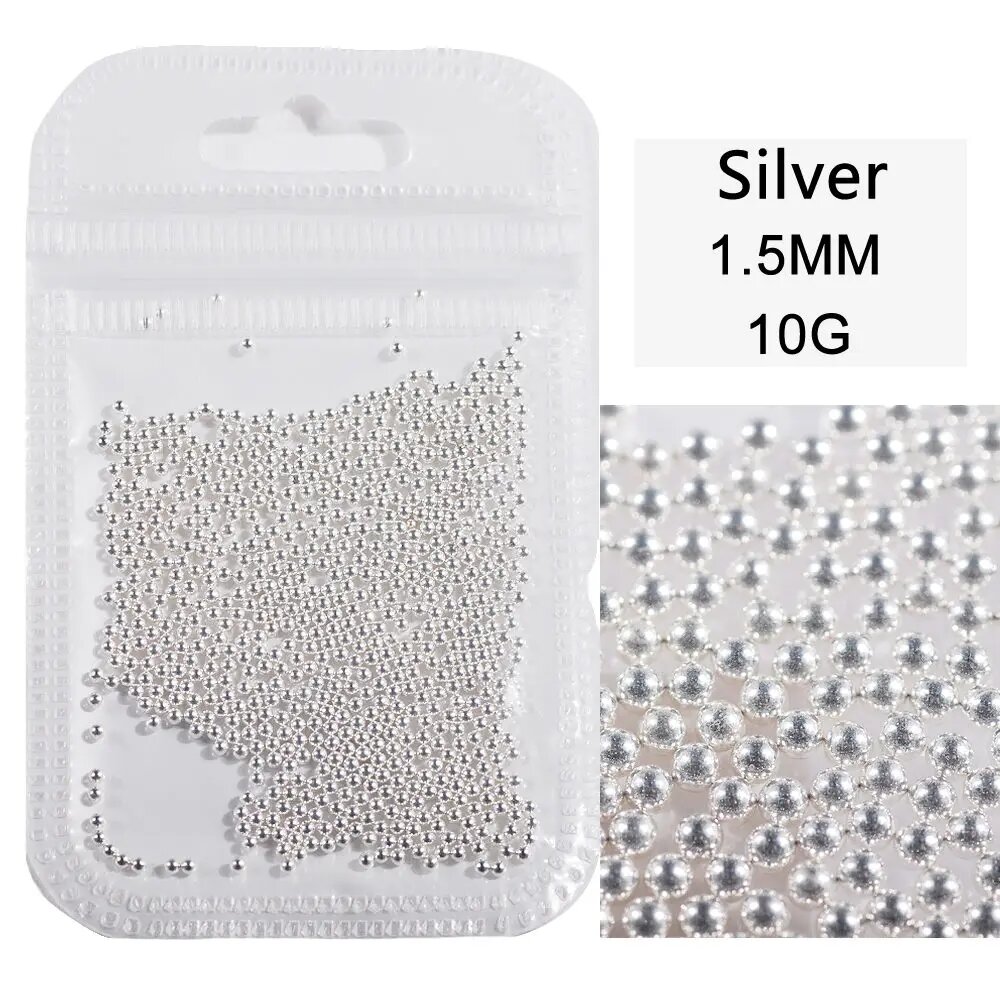 CATCH металлические бусины для ногтей 0,6-2,0 мм 1.5mm 10g
