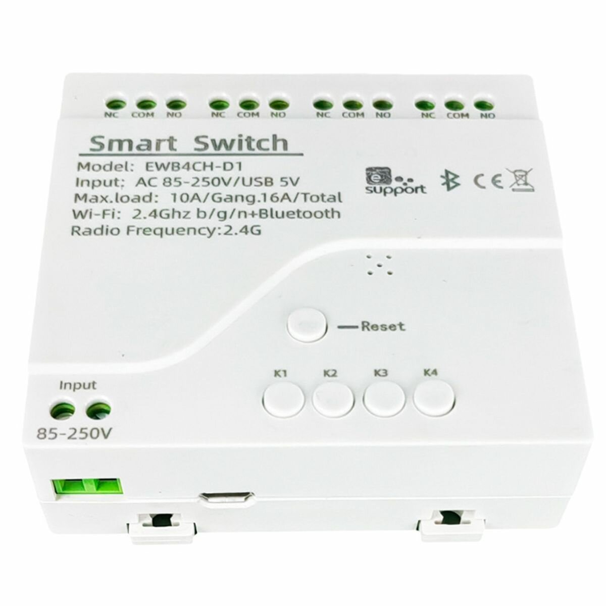 J8EWeLink Smart Switch - 4-Х Канальное Устройство WiFi Bluetooth Беспроводного Реле Для Сухих Контактов От 85 До 250 В