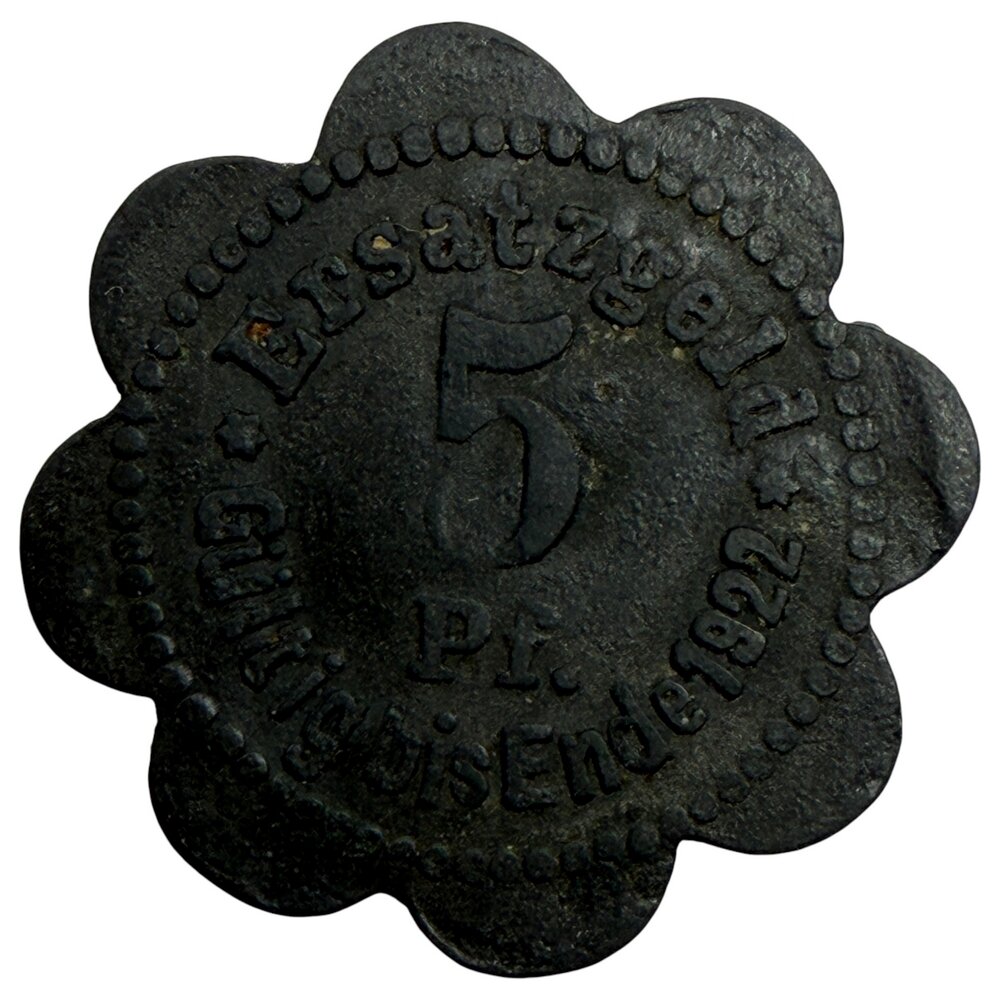 Германия, Веймарская республика, Штеттин 5 пфеннигов 1920 г.