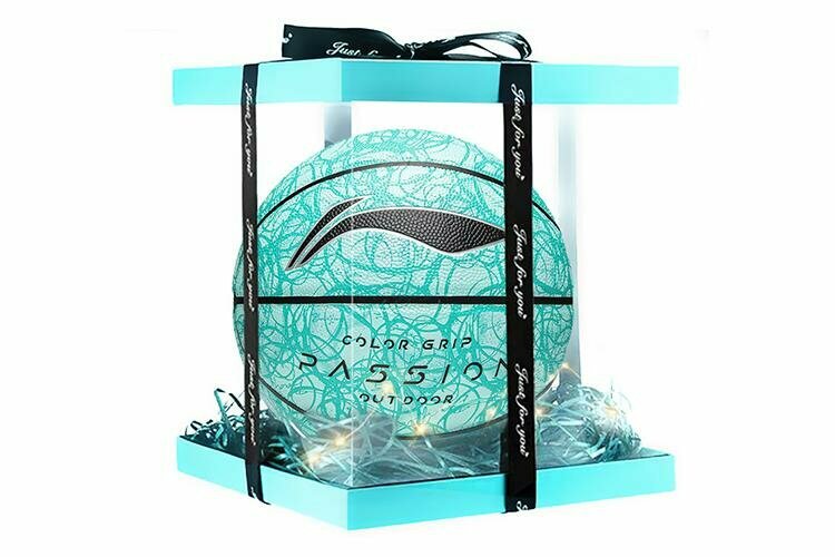 Баскетбольный мяч унисекс Li-Ning Pu, зеленый, размер 7, тренировочный, Blue Box
