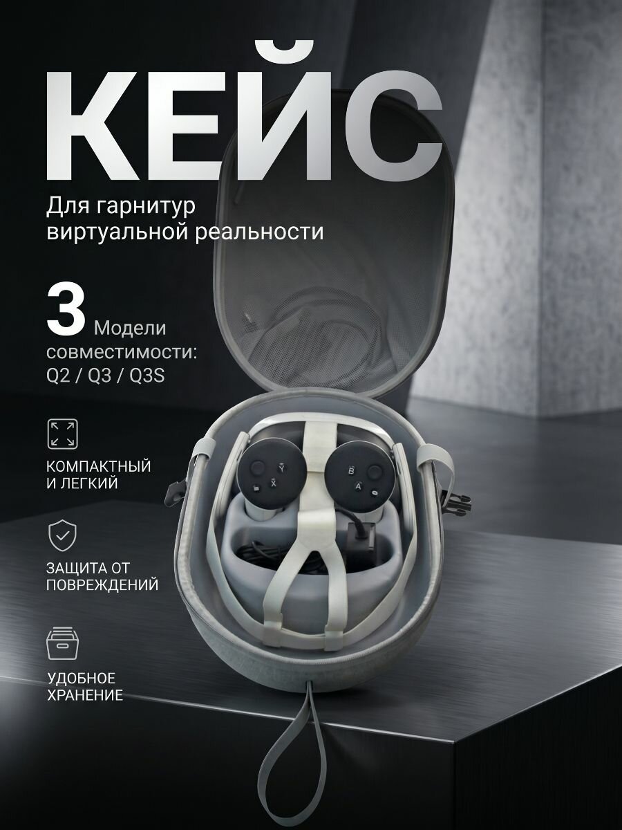 Портативный чехол - кейс для Oculus Q2/Q3/Q3S