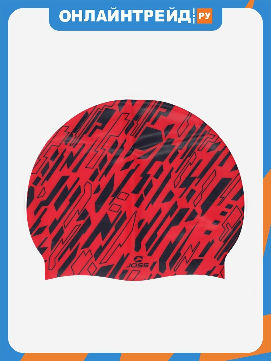 Шапочка для плавания Joss Silicone swim cap, red/blue, 102147JSS-HM