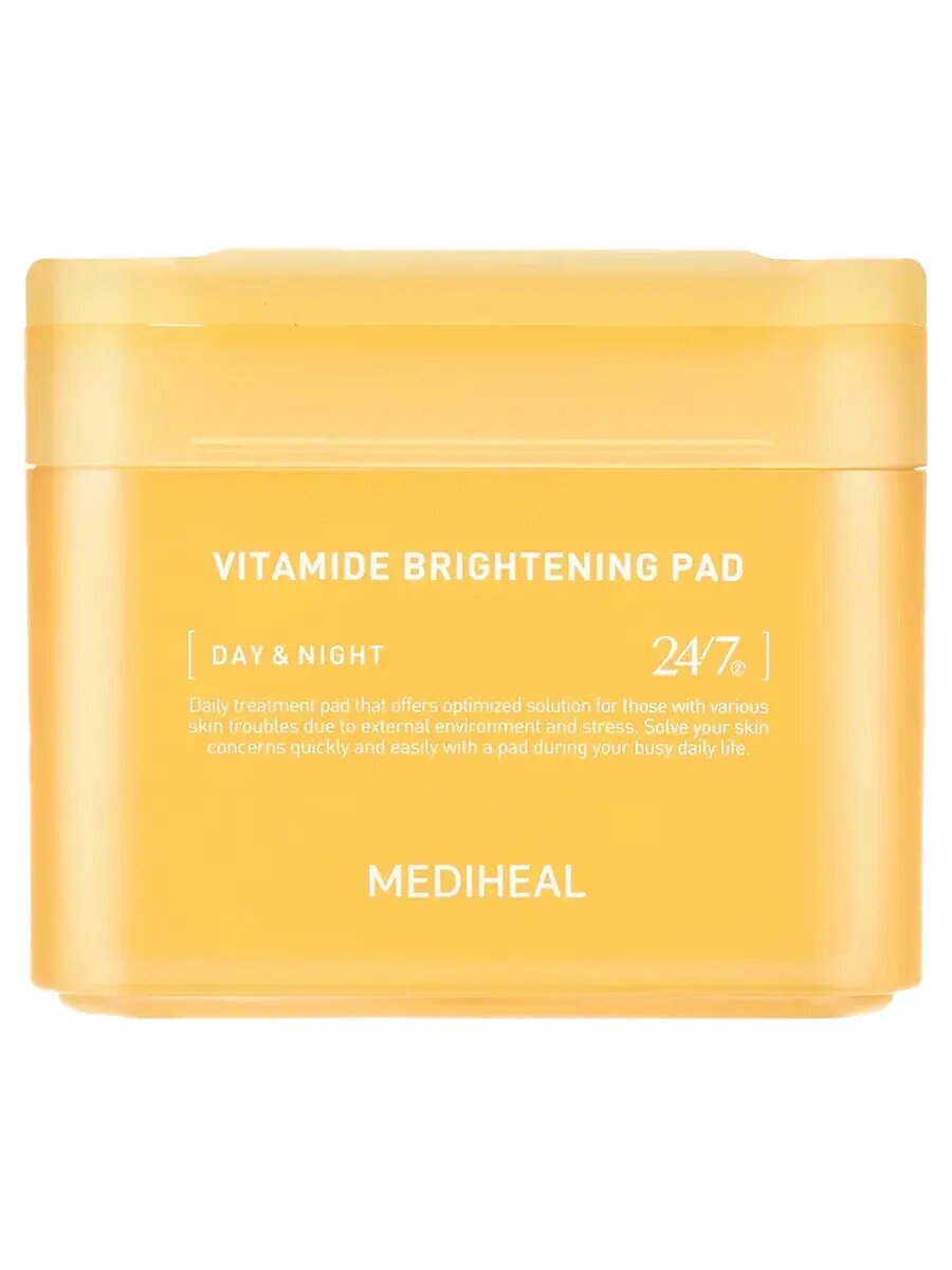 Mediheal Осветляющие тонер-пэды с комплексом витаминов Vitamide Brightening Pad 100 шт