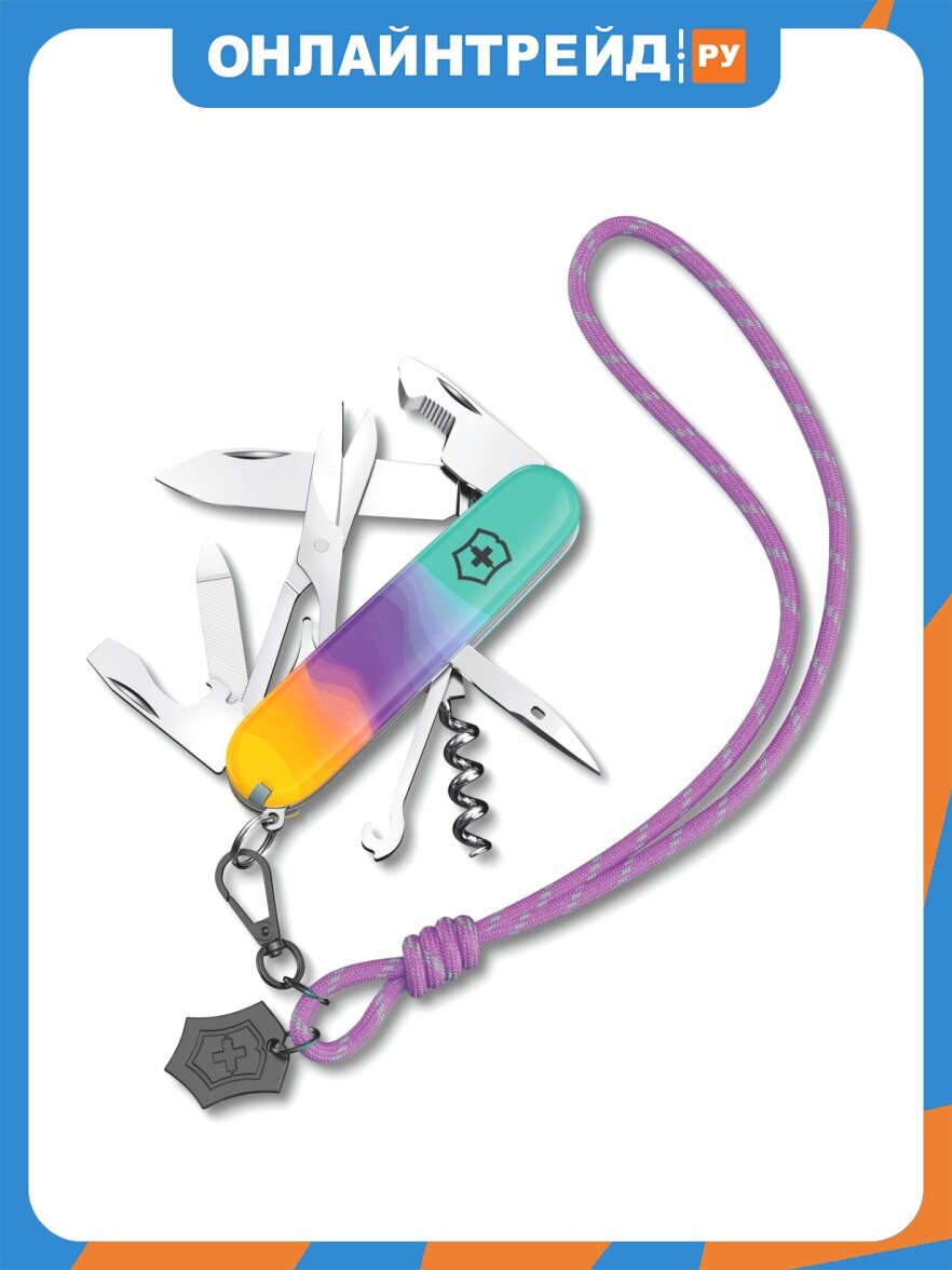 Нож Victorinox Companion Sydney Style, 91 мм, 16 функций, бирюзовый с чехлом (подар. коробка)