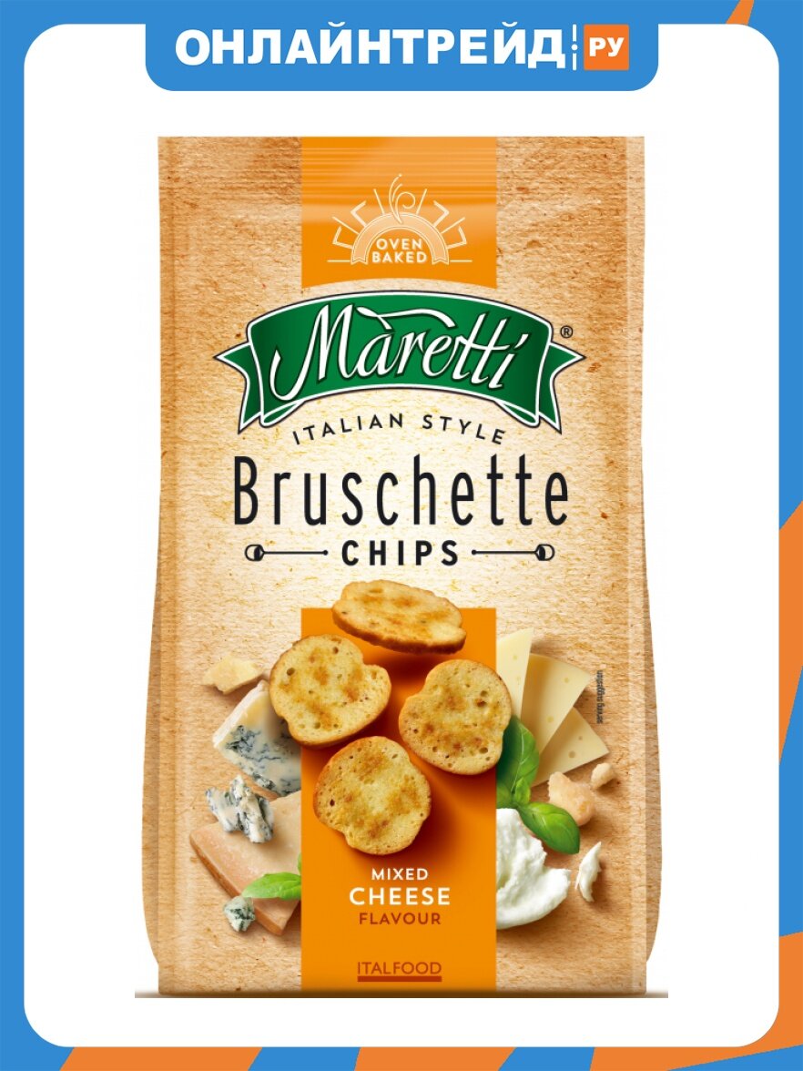 Брускетты Maretti со вкусом Сырный микс 70 г