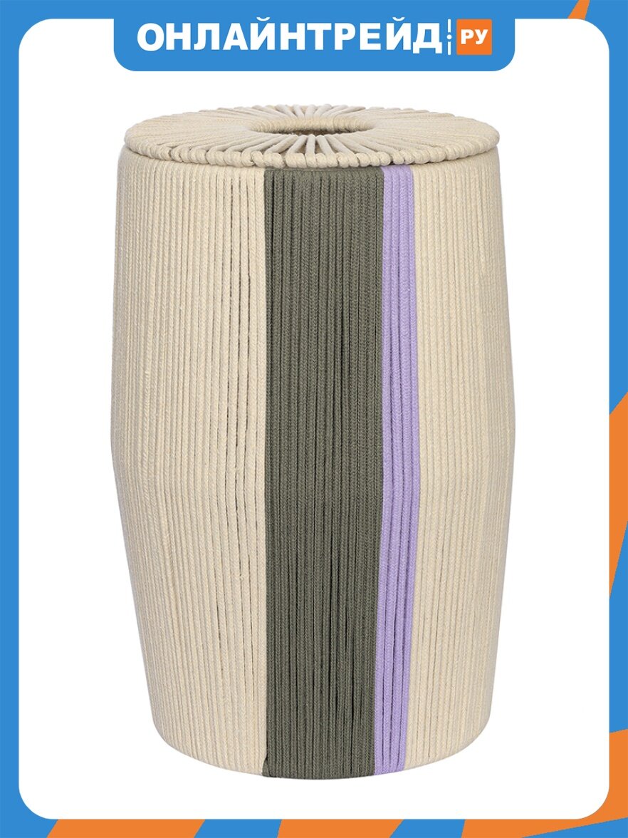 Корзина Tkano плетеная Conga Grey из коллекции Ethnic, размер L