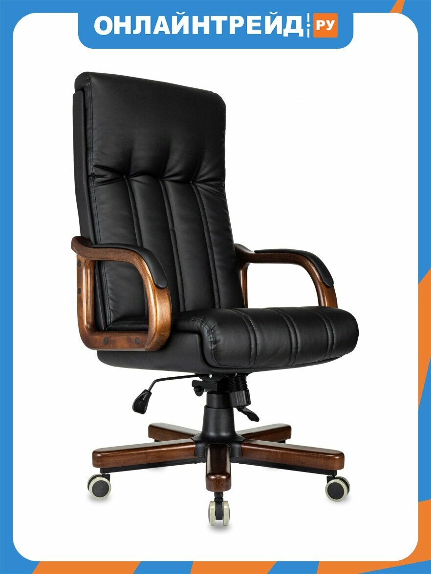 Кресло руководителя Бюрократ T-9932Walnut черный