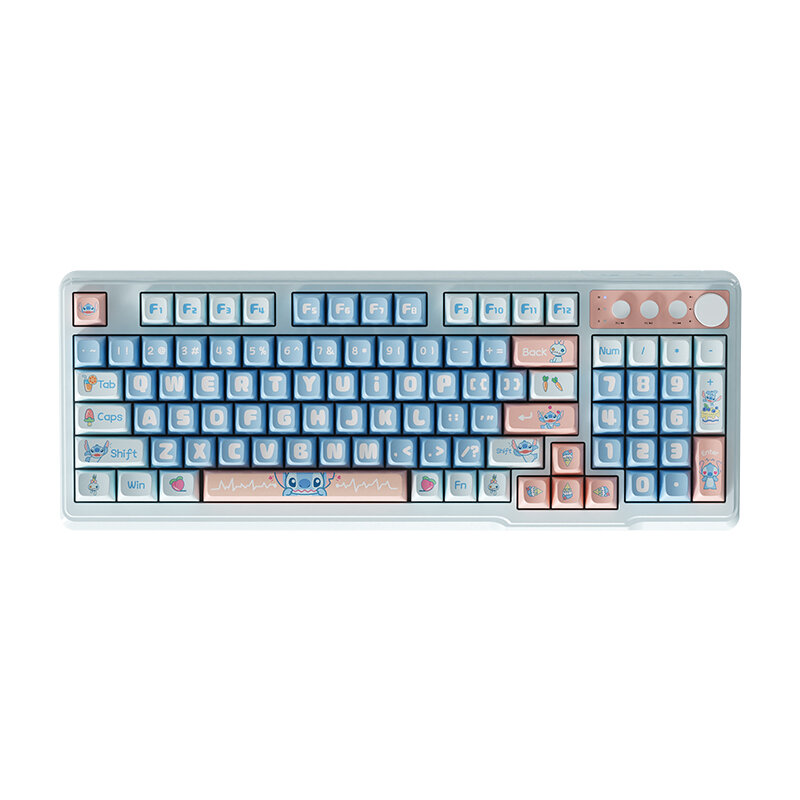 Клавиатура игровая беспроводная Bluetooth унисекс Disney M98, Dark White-Blue