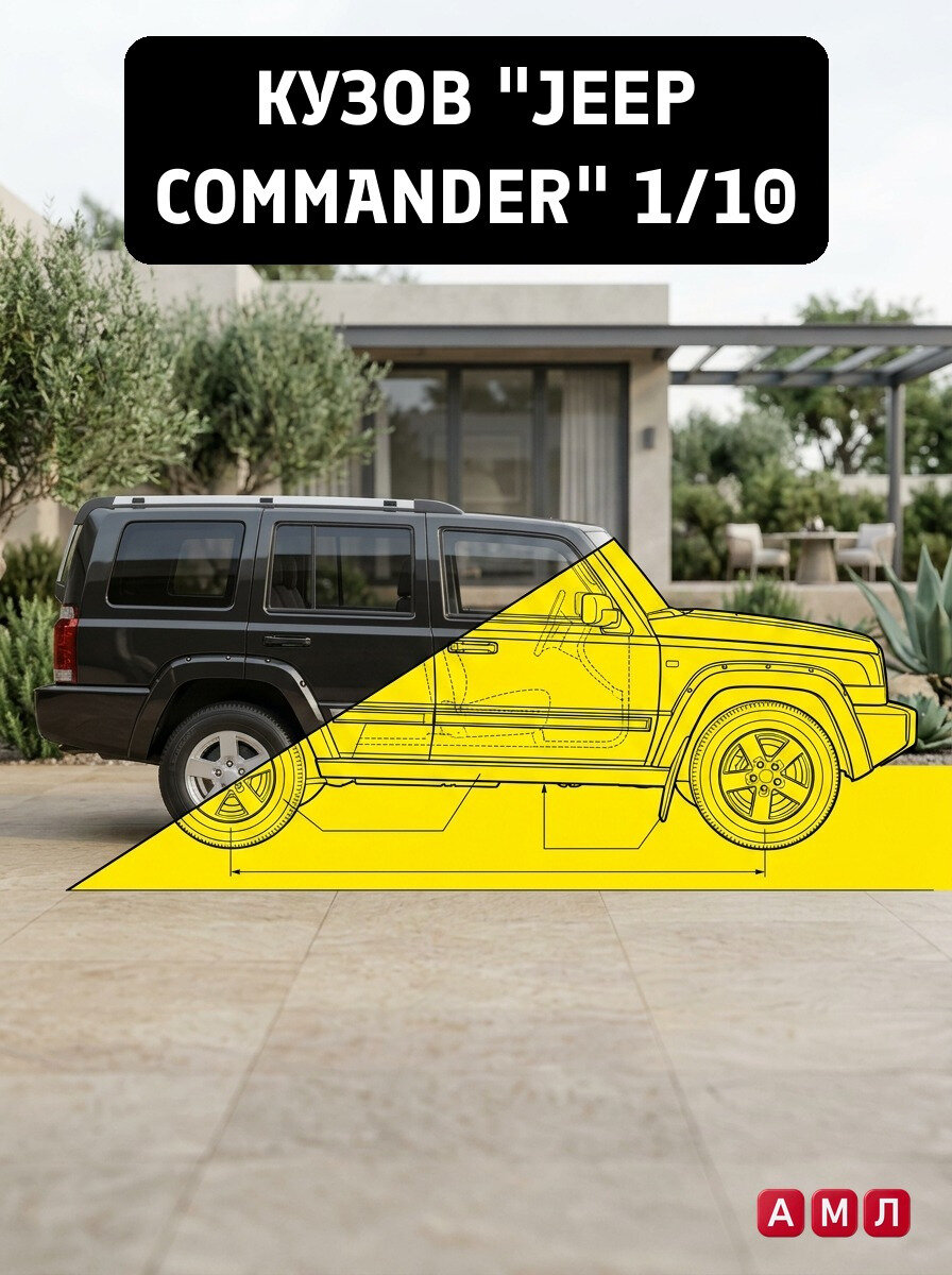 Проект чертеж Кузов Jeep Commander в масштабе 1/10 Джип Коммандер из пластика для радиоуправляемых моделей р/у своими руками - скачать и распечатать чертежи с размерами, пошаговая и поэтапная схема сборки