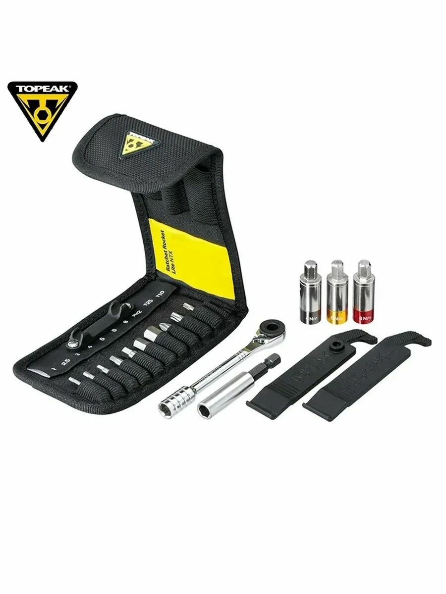 Мультиинтрумент TOPEAK RATCHET ROCKET LITE NTX с трещоткой и набором динометрических бит, TT2525