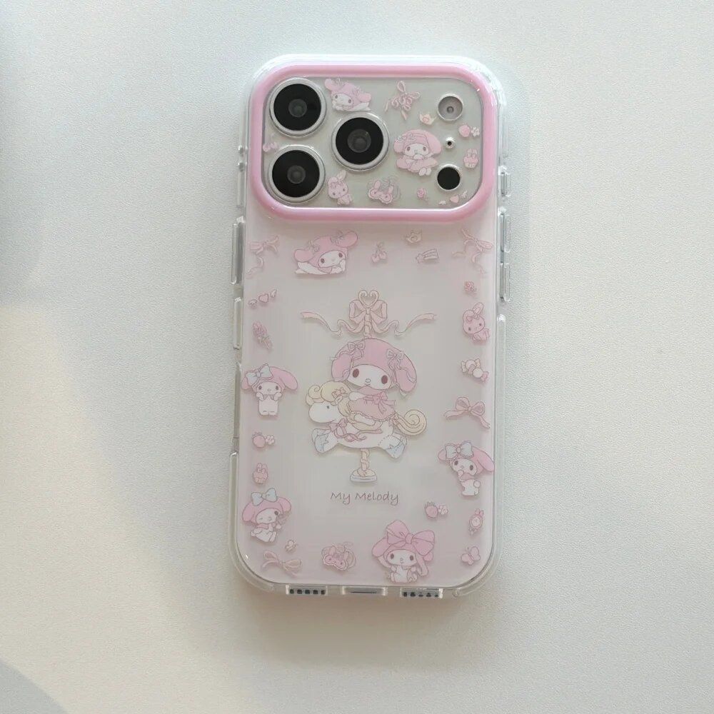Милый мультяшный розовый чехол My Melody с браслетом для iPhone 17 16 15 14 13 Айфон 15, Only Case