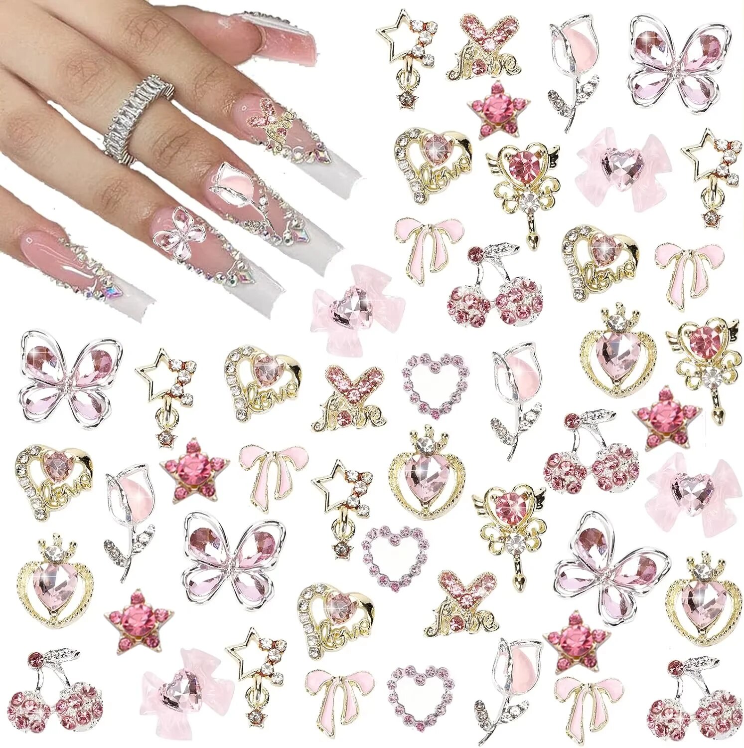 Набор для ногтей Y2K, 24шт, Цвет: 24pcs