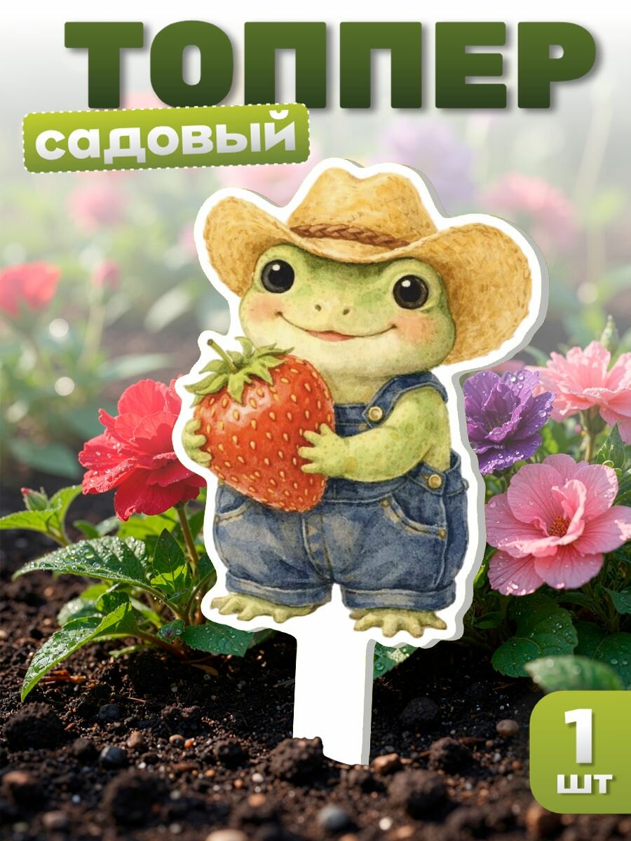 Садовые фигурки для дачи лягушонок в шляпе