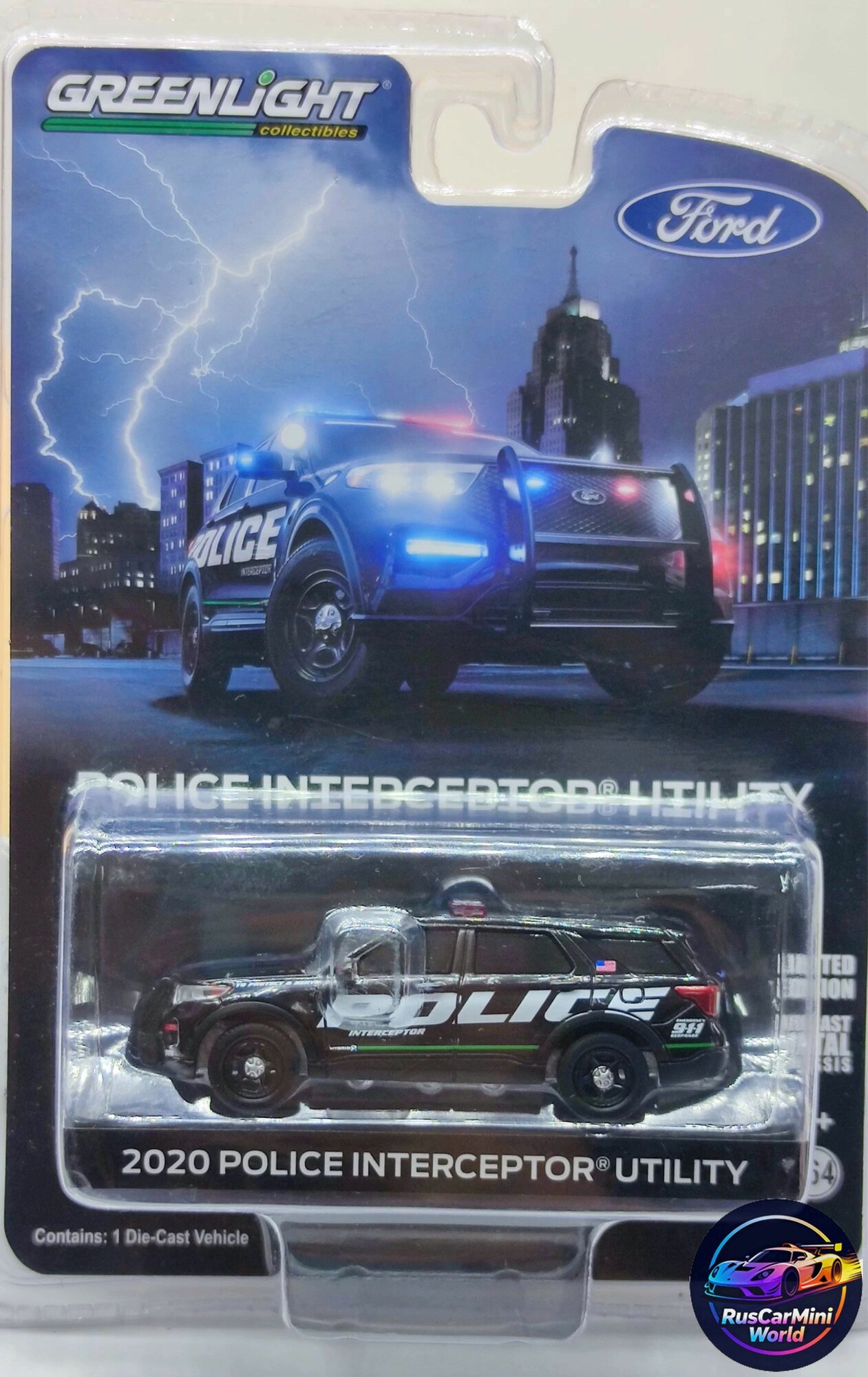 Машинка Гринлайт 1:64 2020 ford Interceptor Ford Black Show Explorer Police Car Сплавные фигурки из сплавов